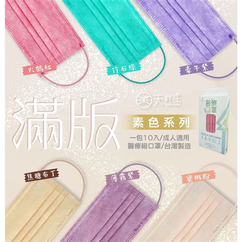 聚泰 成人 醫療口罩 醫用口罩 平面 素色 滿版 多色 10入 最新 Md 雙鋼印 台灣製造 現貨供應 蝦皮購物