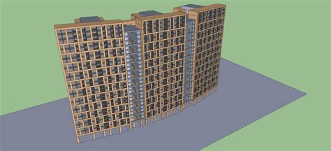 现代高层住宅su模型下载 光辉城市