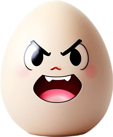Ai Generated Cute Cartoon Kawaii Egg Icon 42368426 Png