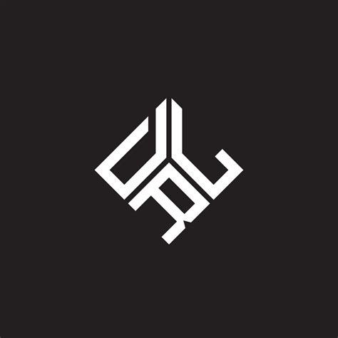 Drl Letter Logo Design On Black Background Drl Creative Initials