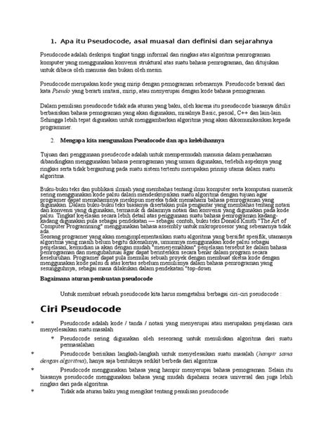 Apa Itu Pseudocode Pdf