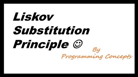 Liskov Substitution Principle Youtube