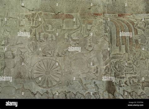 Angkor Wat Bas Reliefs Khmer Temple Reign Of Suryavarman Ii 1113