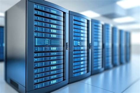 modern data center with advanced server racks and high tech