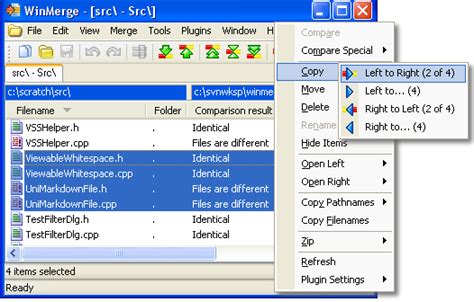 Comparing And Merging Folders WinMerge Documentation