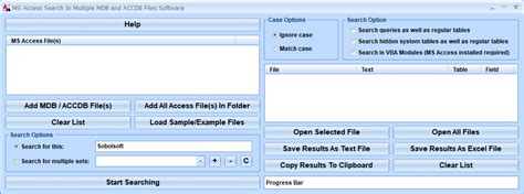 Ms Access Search In Multiple Mdb And Accdb Files Software