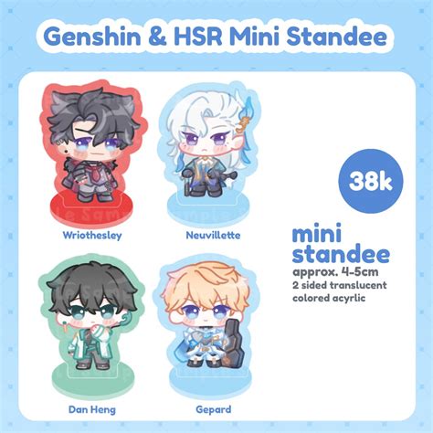 Jual Genshin Hsr Mini Translucent Colored Standee Shopee Indonesia