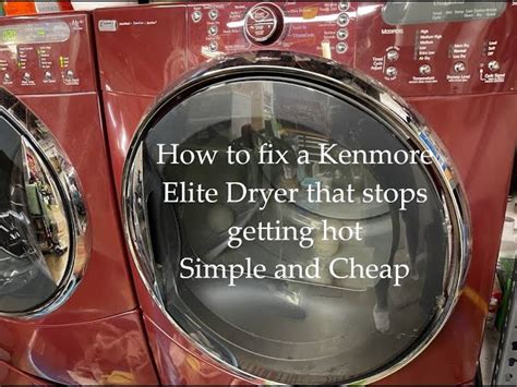 Kenmore Elite Troubleshooting