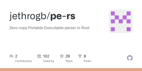 GitHub Jethrogb Pe Rs Zero Copy Portable Executable Parser In Rust