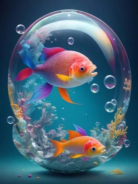 Premium Ai Image Fish Bubble Premium Ai Image Fish Bubble