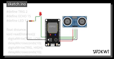 Distance Wokwi Esp32 Stm32 Arduino Simulator