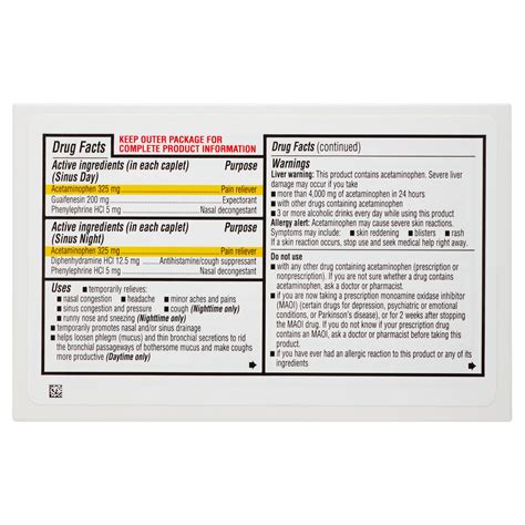 Equate Maximum Strength Day And Night Sinus Relief Caplets 20 Count Hsa
