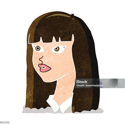 말풍선이 있는 뽀샤시 여자아이 긴 모발 귀여운에 대한 스톡 벡터 아트 및 기타 이미지 귀여운 그리기 기이함 Istock