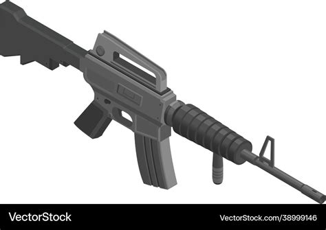 Army Carbine Isometric Composition Royalty Free Vector Image