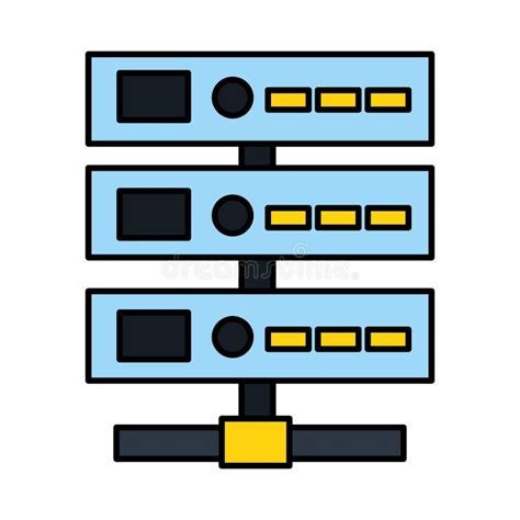 Database Center Statistics Graph Transfer Data Stock Vector