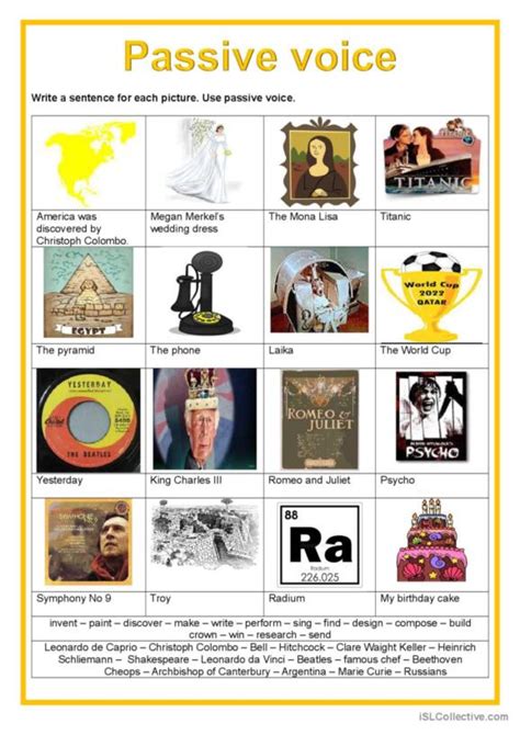 55 Passive Voice English Esl Worksheets Pdf And Doc