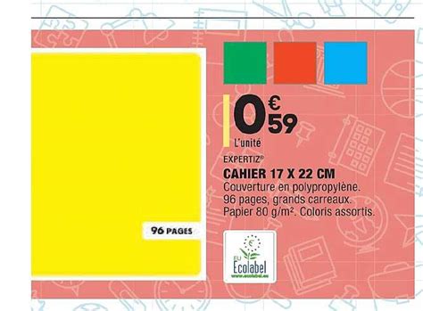 Promo Cahier X Cm Expertiz Chez Aldi ICatalogue Fr