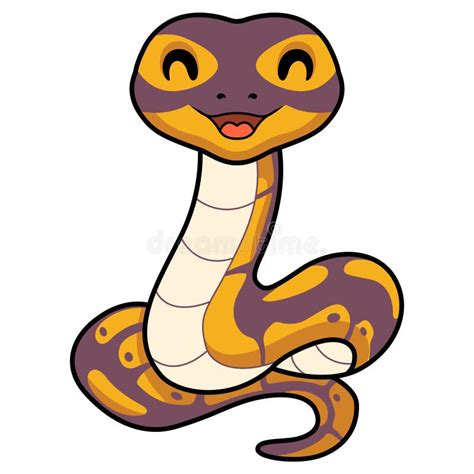 Tira Cómica De La Serpiente Python De La Bola De Banana Linda Ilustración Del Vector