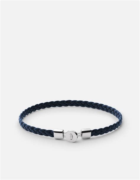 Nexus Braided Leather Bracelet Sterling Silver Mens Bracelets Miansai