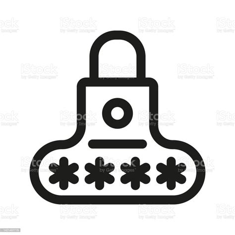 암호 필드 줄 아이콘입니다 핀 코드 잠금 벡터 일러스트 레이 션 개념에 대한 스톡 벡터 아트 및 기타 이미지 개념 개념과 주제 기계류 Istock