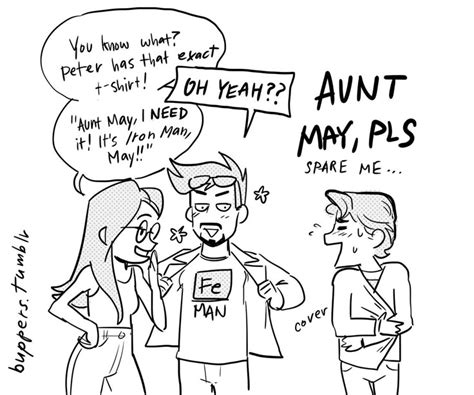 Aunt May Embarrasses Peter In Front Of Tony Super Her I Imagens Marvel Marvel