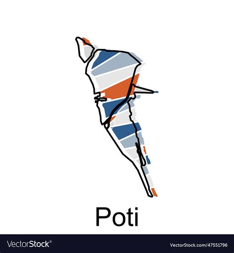 Map Of Poti Design Template Royalty Free Vector Image