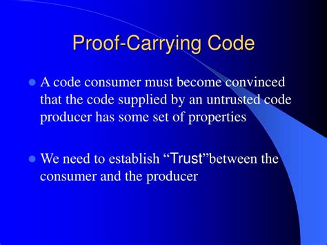 Ppt Proof Carrying Code Powerpoint Presentation Free Download Id