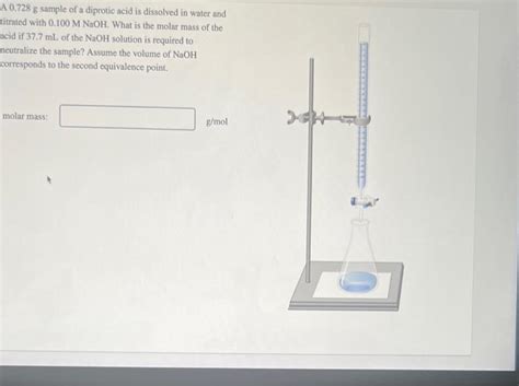 Solved A 0.728 g sample of a diprotic acid is dissolved in | Chegg.com