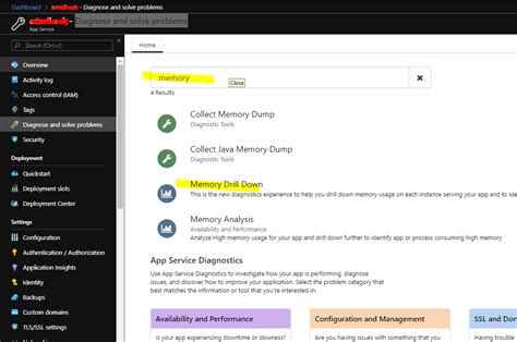 Azure App Service Memory Usage Where To See Full Breakdown Stack
