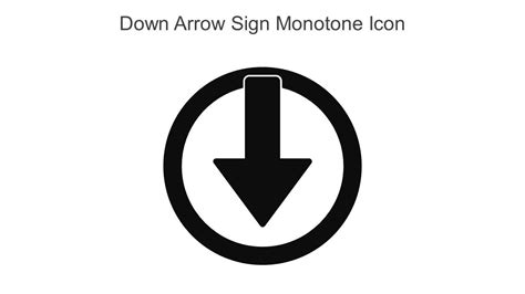 Down Arrow Sign Monotone Icon In Powerpoint Pptx Png And Editable Eps Format PPT Example