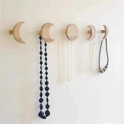 Moon Phases Decorative Wall Hooks Moon Wall Décor Half Moon Wall Décor