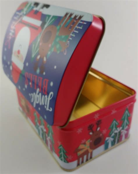 Christmas Holiday Cookie Tins Hinged Lids Nesting T Boxes Select
