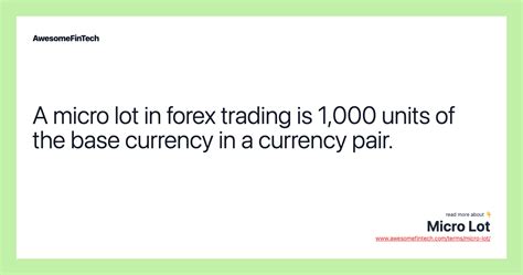 Micro Lot Awesomefintech Blog