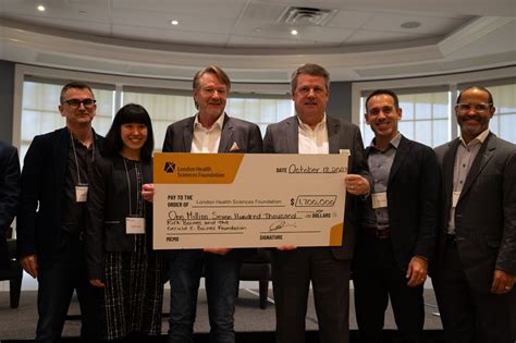 1 7m Donation To Go Toward Cancer Research At London Health Sciences