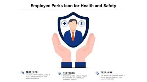 Employee Perks Icon For Health And Safety Powerpoint Templates Slides