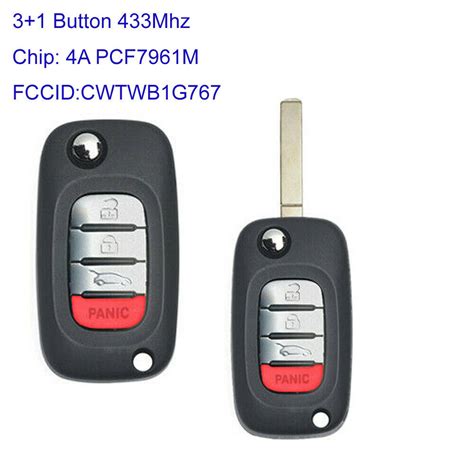 MK100068 Original 3 1 Button 433MHZ With PCF7961M Chip Smart Key For Benz Smart Fortwo 453