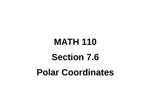 Polar And Rectangular Coordinates Exams Mathematics Docsity