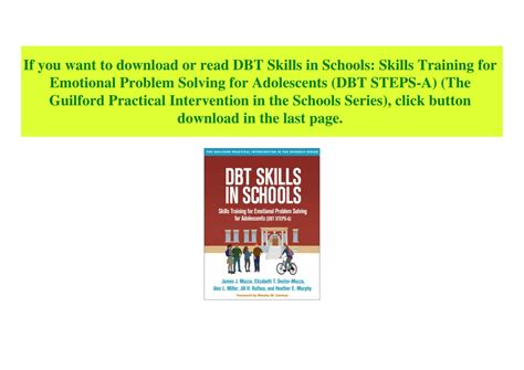 Ppt Free Download [epub] Dbt Skills In Schools Skills Training For