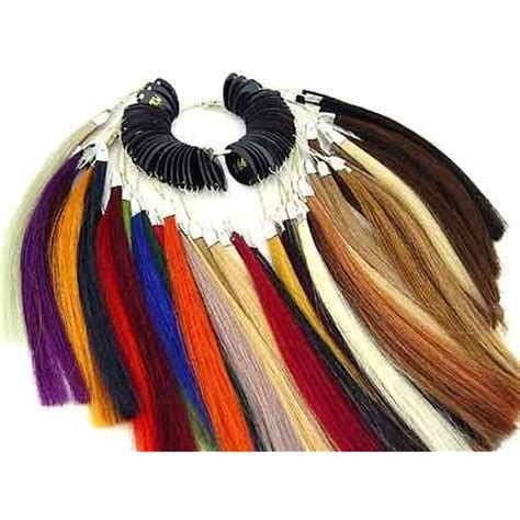 Univeral Remy Human Hair Extensions Color Rings Chart Swatches You