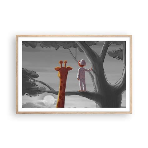 Obraz Plakat To się naprawdę dzieje 91x61cm Żyrafa Dziecięcy
