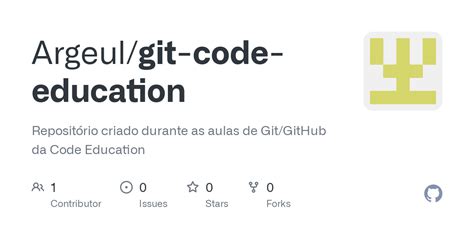 Github Argeul Git Code Education Reposit Rio Criado Durante As Aulas