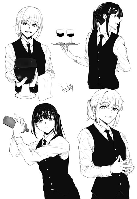 Nishikigi Chisato And Inoue Takina Lycoris Recoil Drawn By Chxoswolf