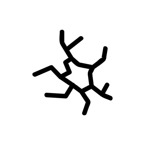 crack icon vector isolated contour symbol illustration 9972453 vector
