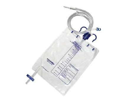 Bolsa Coletora de Urina 2000ml Válvula Anti Refluxo e Ponto de