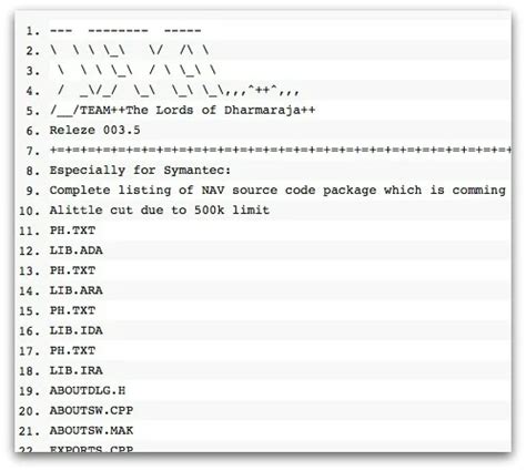 Hackers Leak The Source Code For Symantec Product