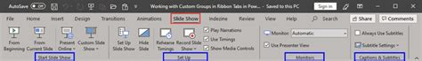 Working With Custom Groups In Ribbon Tabs In PowerPoint For Windows