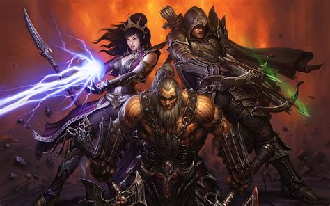 Diablo Demon Hunter Barbarian Sorcerer 1920x1200 Hd Wallpaper