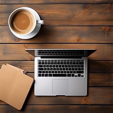 Premium Ai Image Office Table With Notepad
