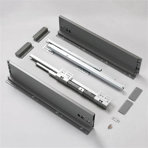 China 118mm Metal Box Drawer Slide Slim Drawer System Manufacture And