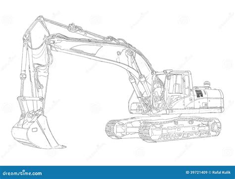 Excavator Illustration Isolated Art Drawing 39721405
